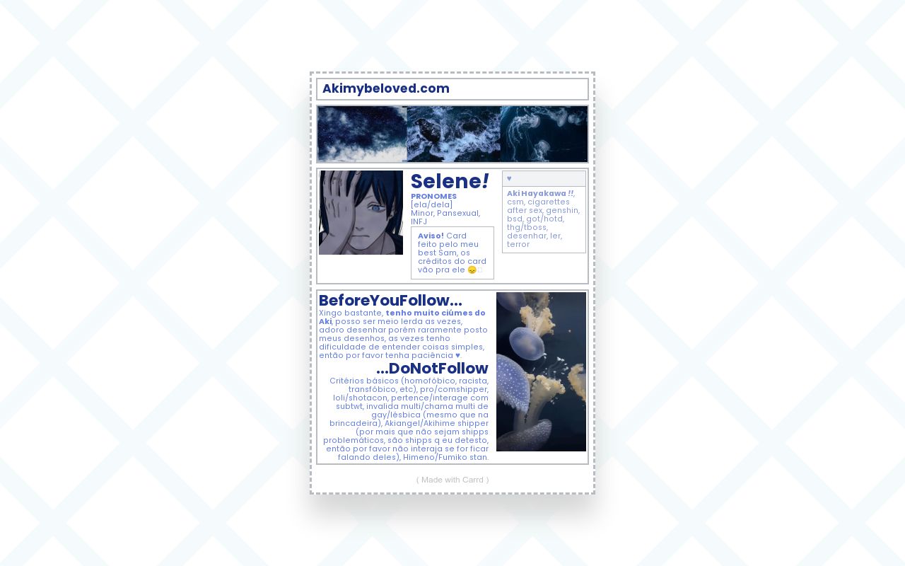 Selene’s card